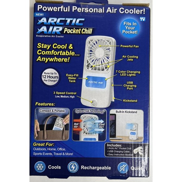 Arctic Air | Other | Artic Air Pocket Chill Personal Air Cooler As Seen ...
